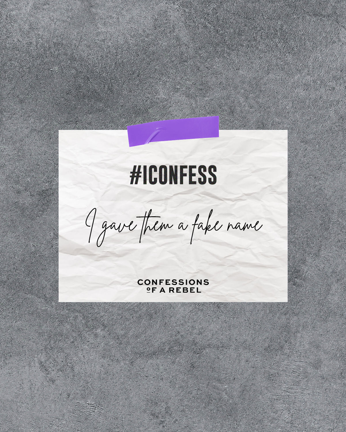 Confessional Booth – Confessions of a Rebel